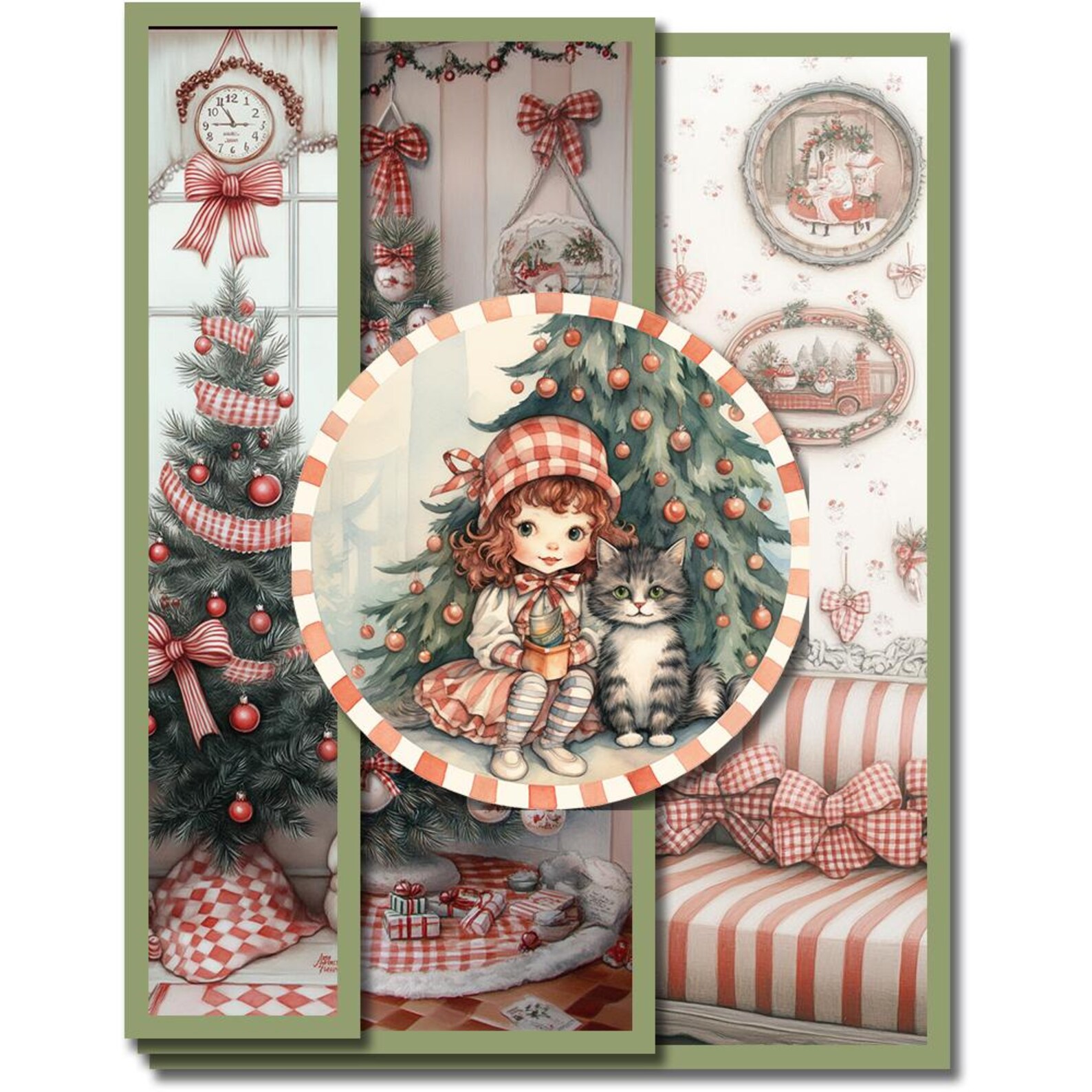 Whimsical Holiday | Tri-fold Card Kit | Printable Holiday Card Designs ...