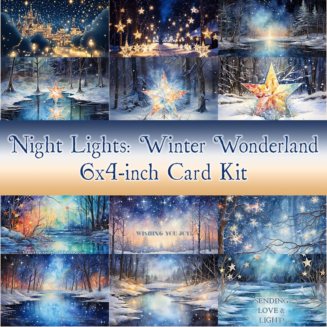 Night Lights: Winter Wonderland Card Kit | Printable Holiday Cards ...