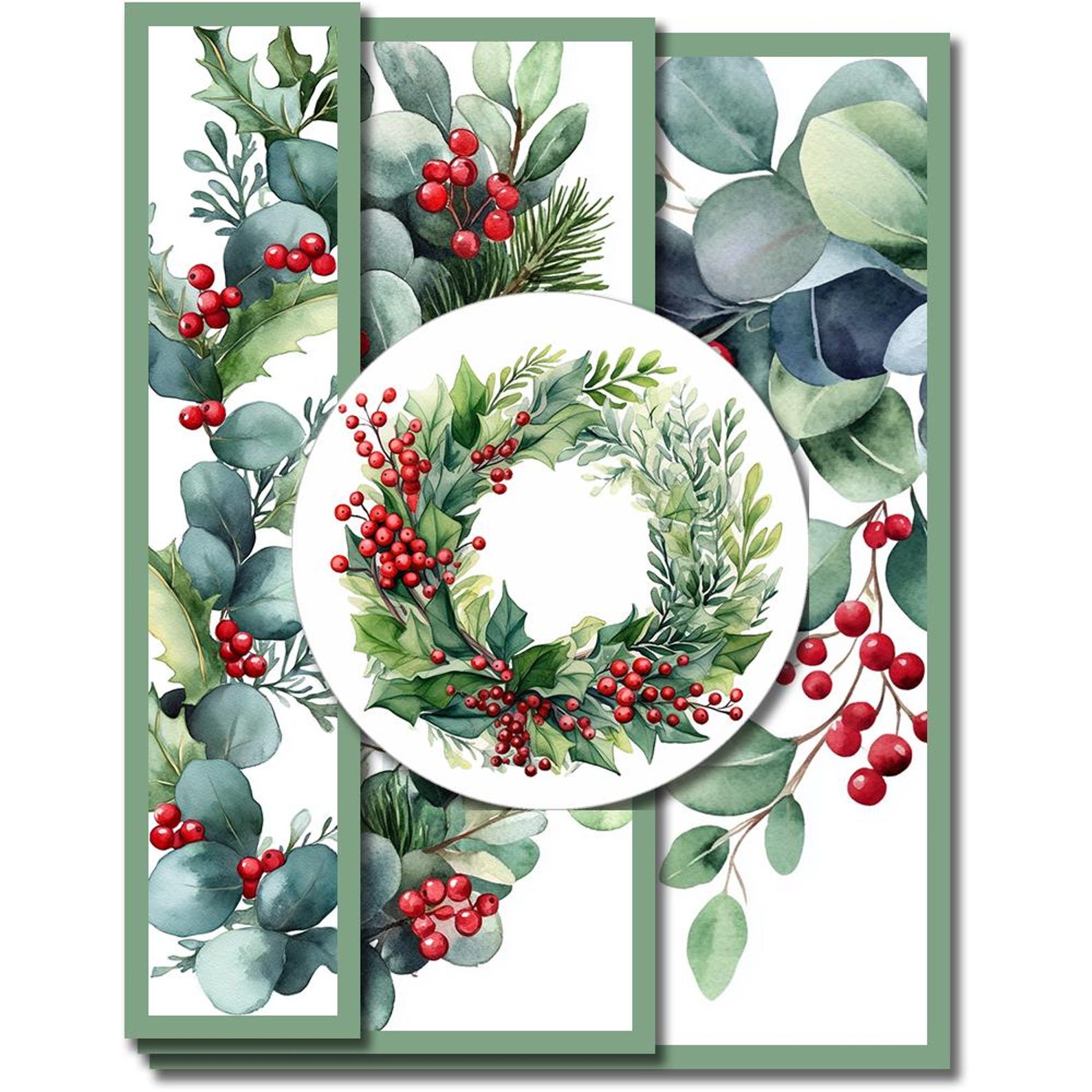 Festive Delights | Tri-fold Card Kit | Printable Holiday Card Designs ...
