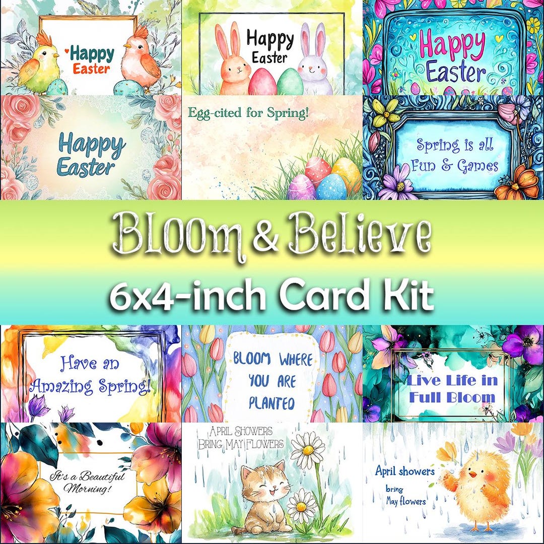 Bloom and Believe Card Kit & Craft Printables | Printable Easter/spring ...