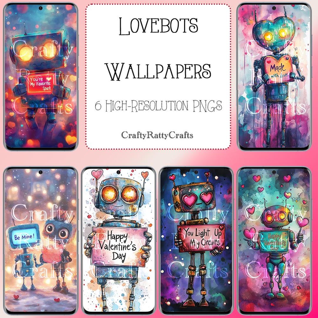 Lovebot Phone Wallpapers | High Resolution PNG Files Suitable for All ...