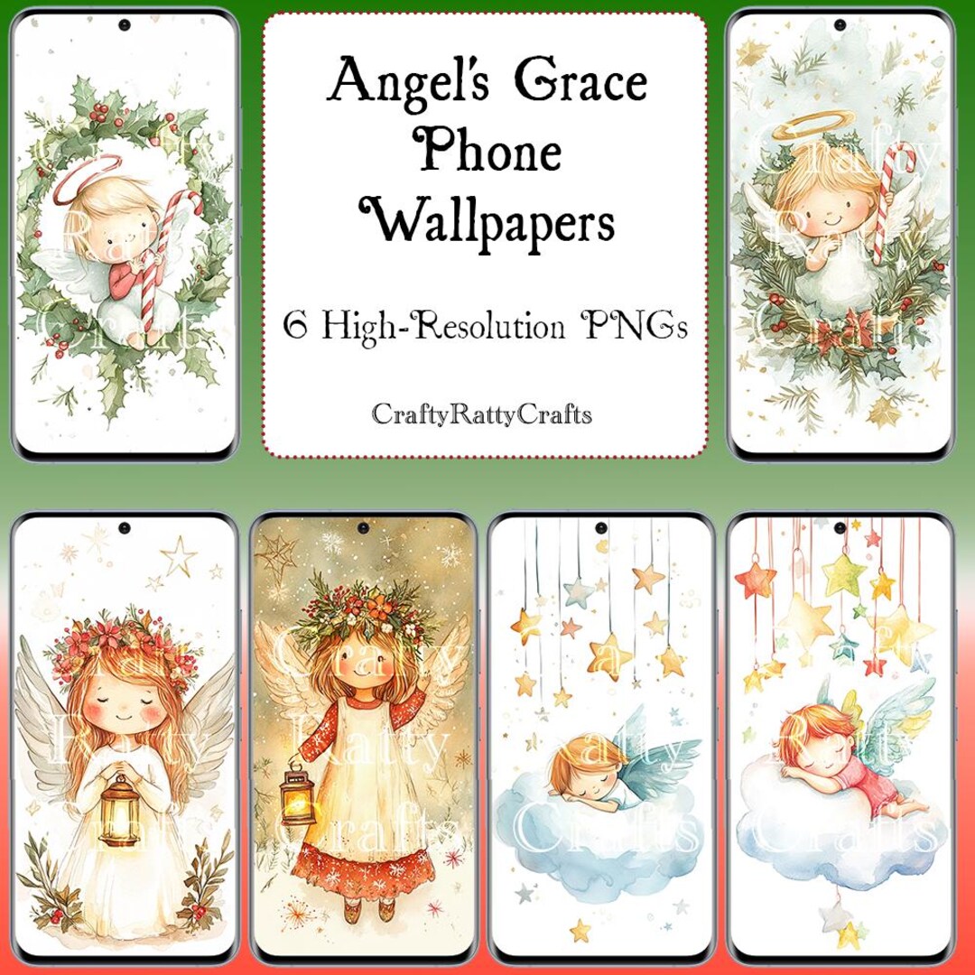 Angel's Grace Phone Wallpapers | High Resolution PNG Files Suitable for ...