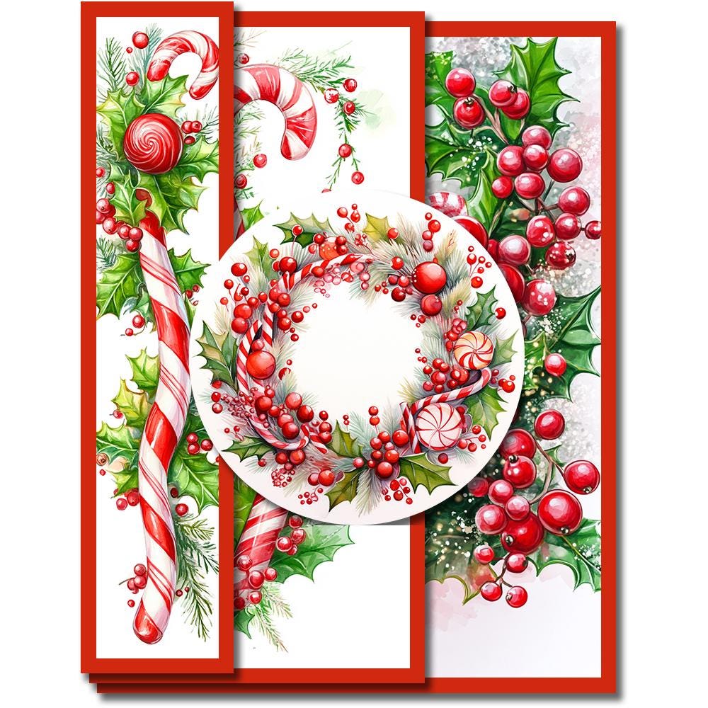 Festive Delights | Tri-fold Card Kit | Printable Holiday Card Designs ...