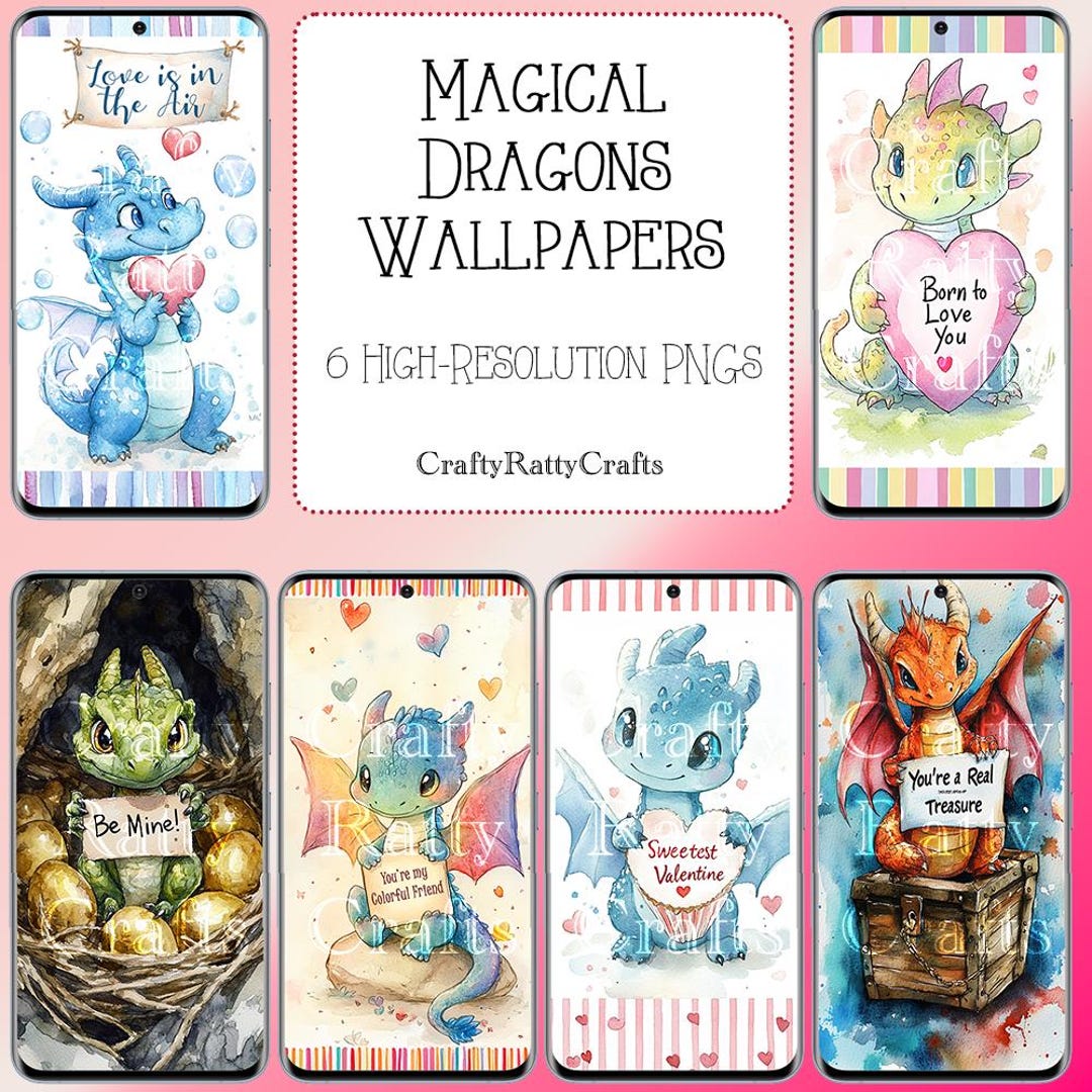 Magical Dragon Phone Wallpapers | High Resolution PNG Files Suitable ...