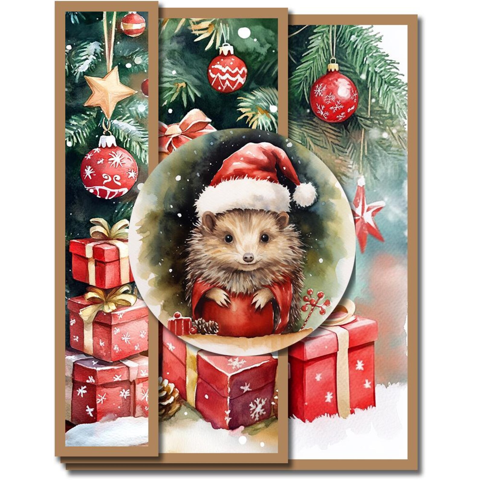 Whimsical Holiday | Tri-fold Card Kit | Printable Holiday Card Designs ...