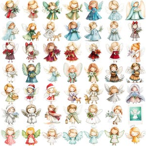 300+ Heavenly Whimsy Angel Clipart Collection | Vintage-inspired Angels ...