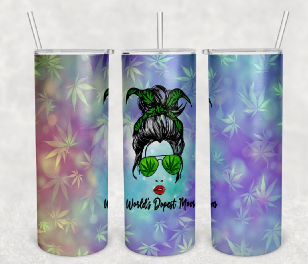 Dopest Mom Funny Weed Marijuana Mom Bun Hair Funny Seamless Sublimation Designs Downloads Skinny ...