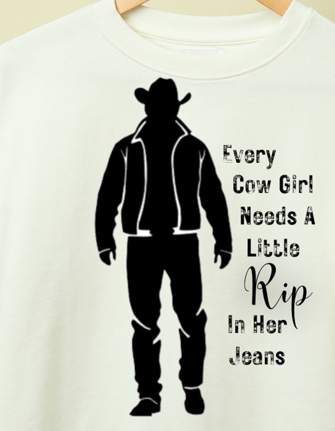 Every Cow Girl Needs a Little Rip in Her Jeans - Etsy