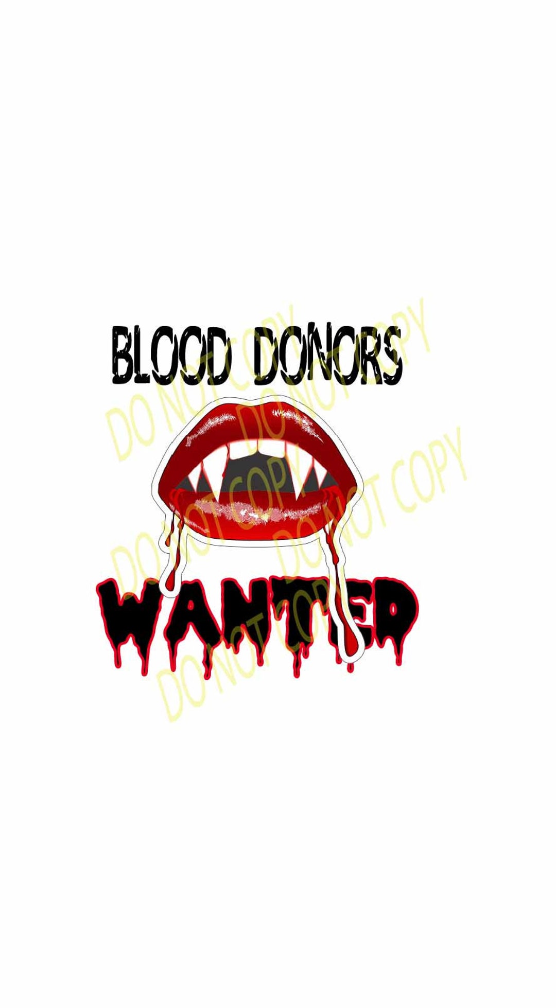 Vampire Blood Donors Wanted Png Cute Funny Halloween Decor Vampire Png ...