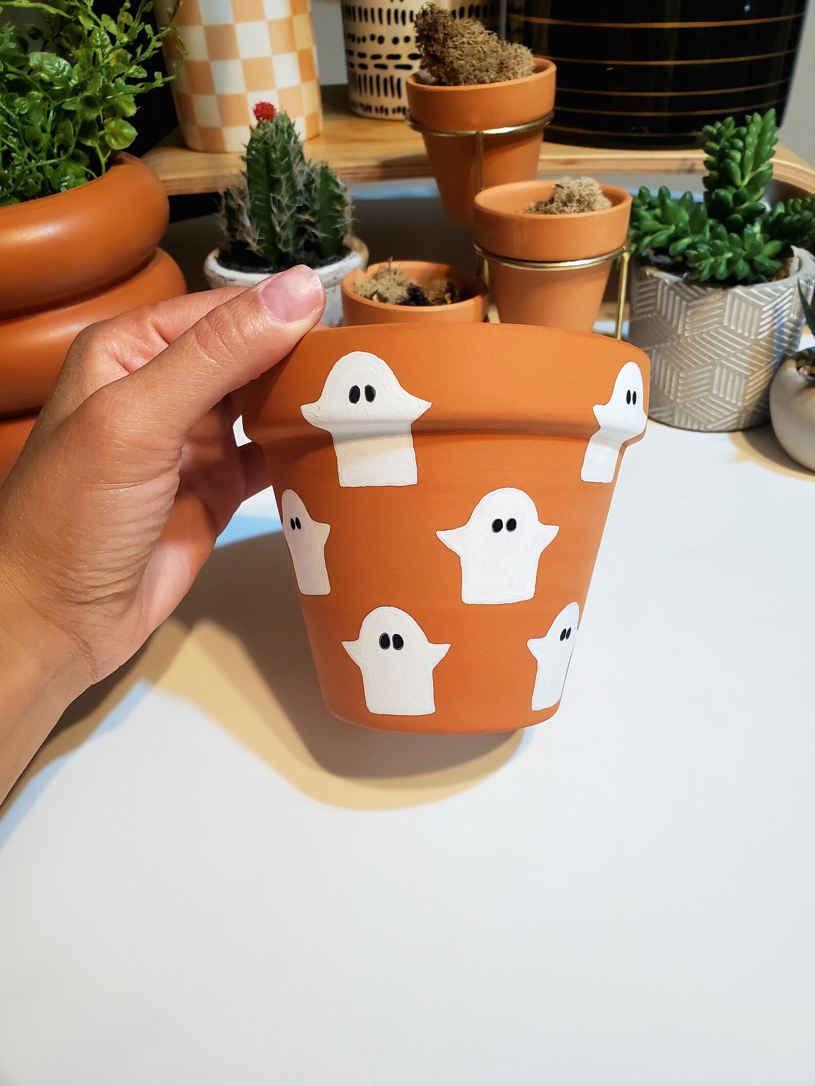 Plant Pot, Ghost Plant Pot, Halloween Plant Pot - Etsy