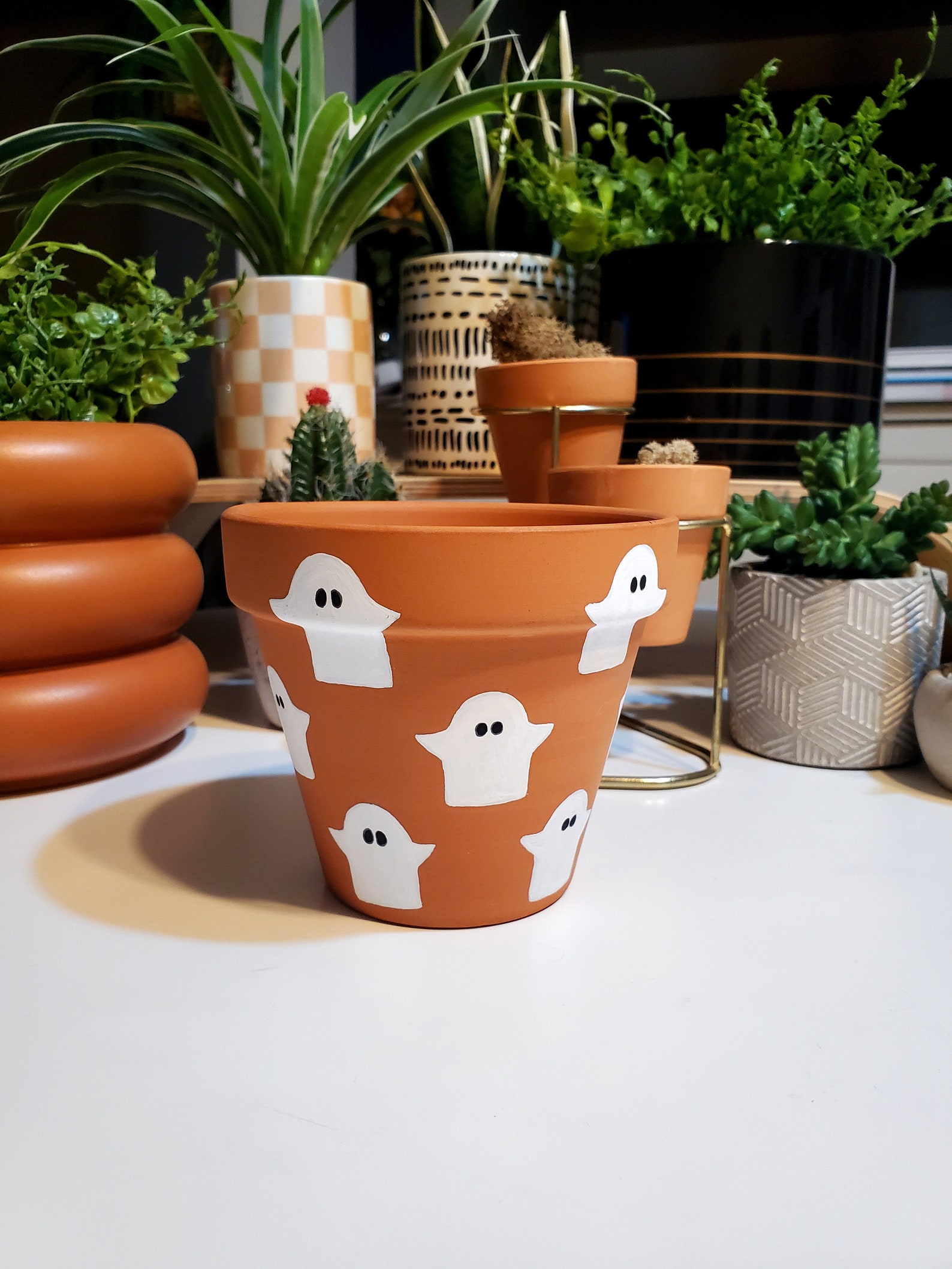 Plant Pot, Ghost Plant Pot, Halloween Plant Pot - Etsy
