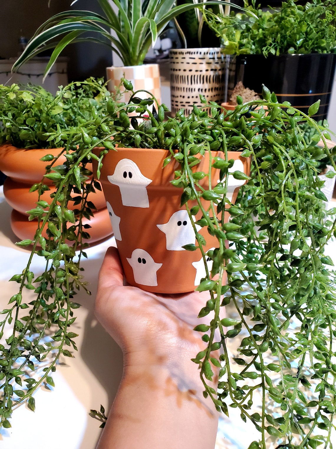 Plant Pot, Ghost Plant Pot, Halloween Plant Pot - Etsy