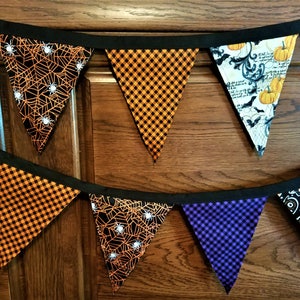 Halloween Pennant Fabric Banner and Bunting - Etsy