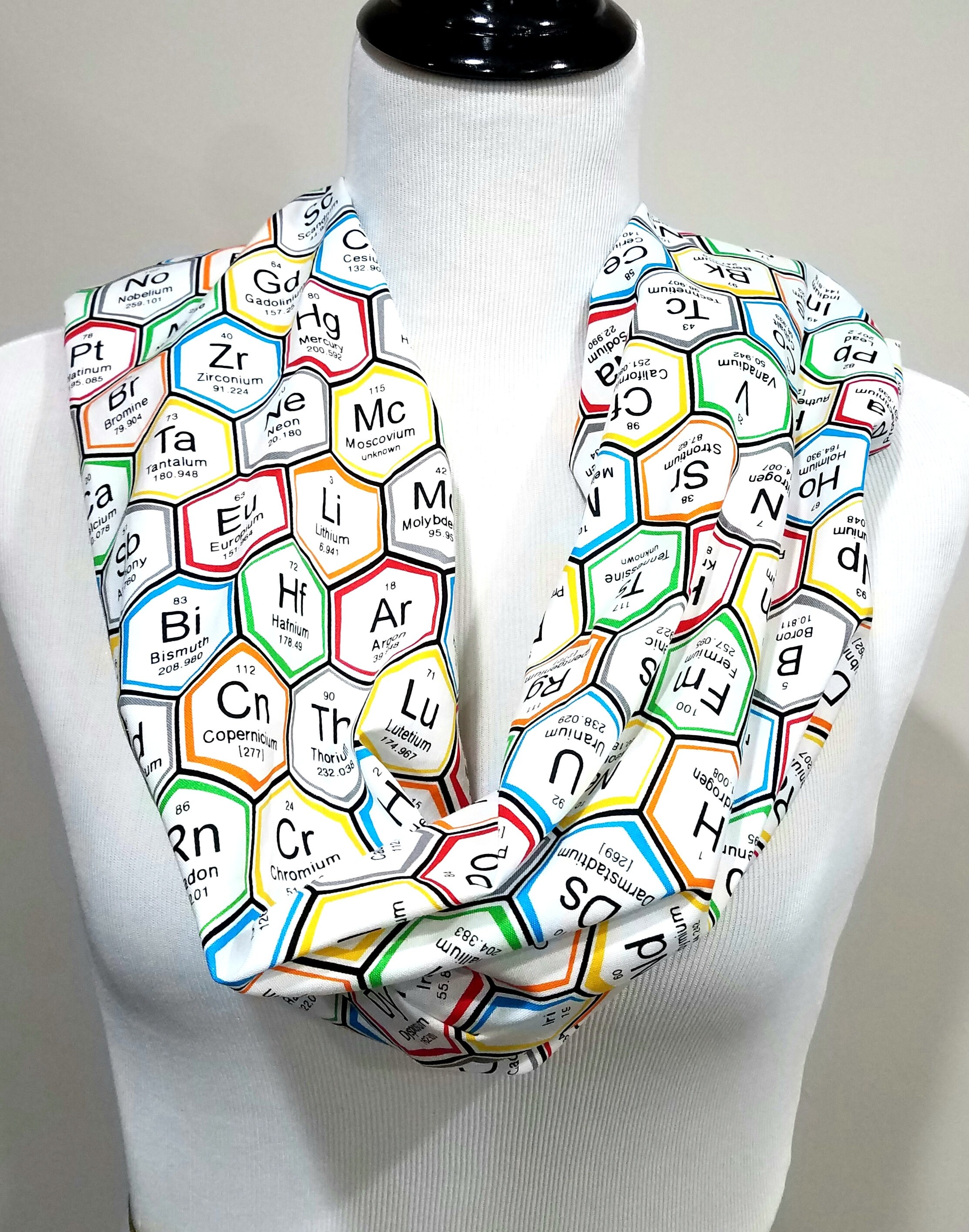 Hexagonal Periodic Table Infinity Scarf - Etsy