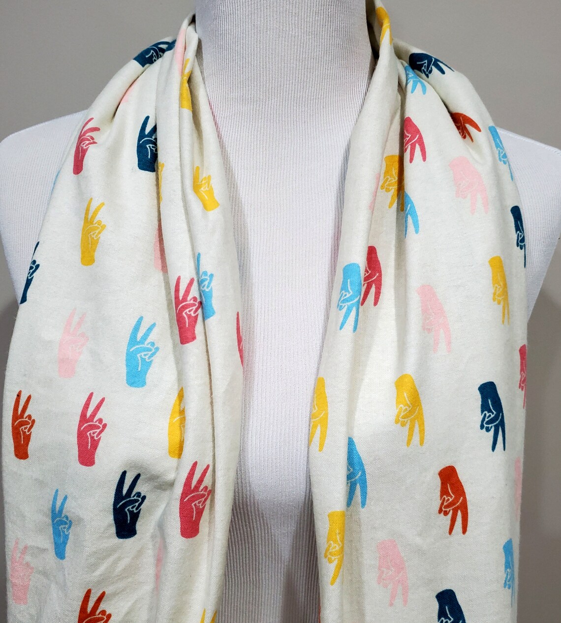 Peace Sign Infinity Scarf - Etsy