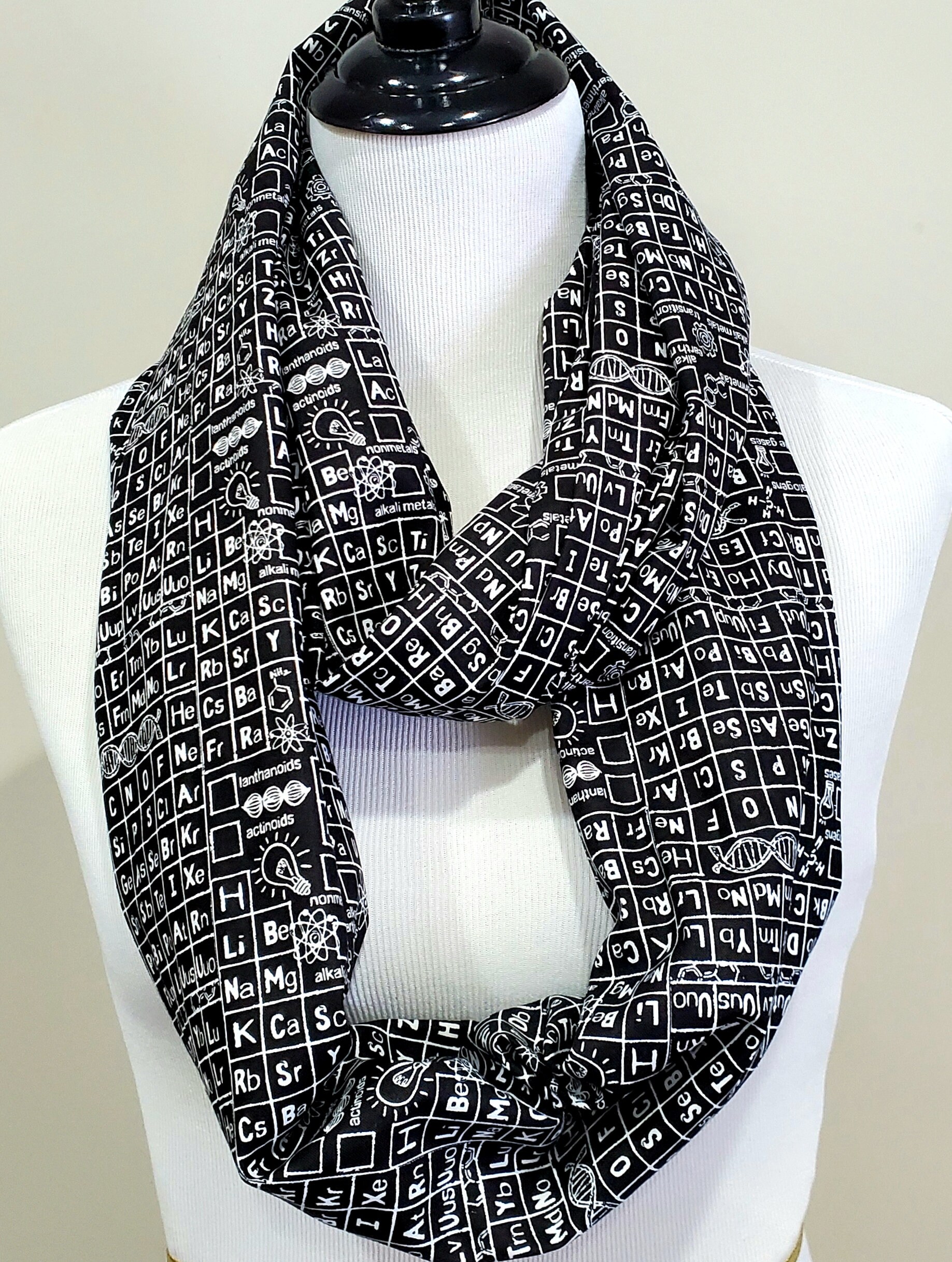 Periodic Table Infinity Scarf | Etsy
