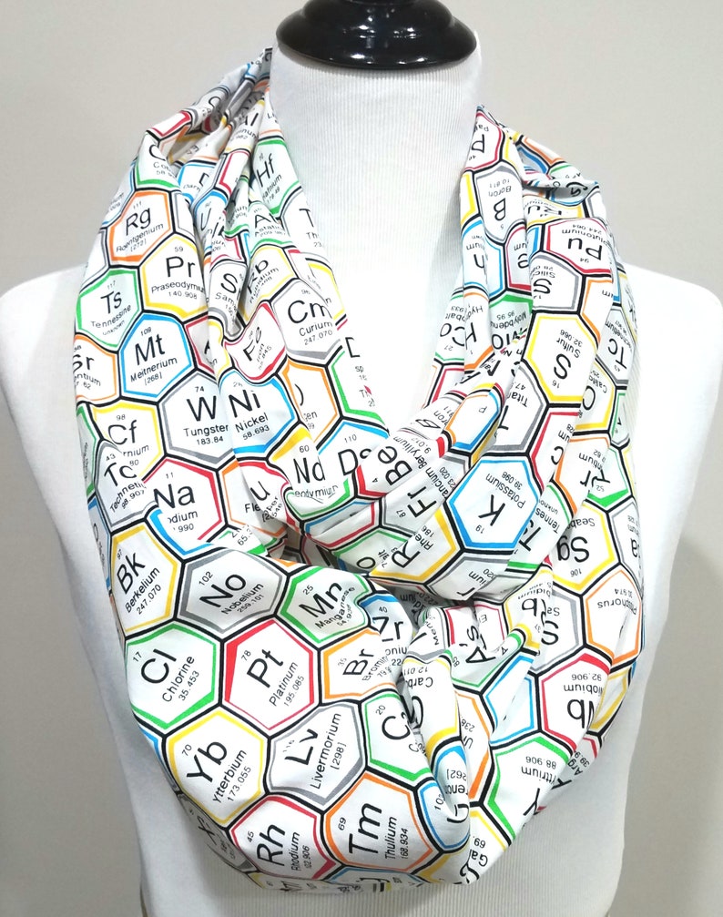 Hexagonal Periodic Table Infinity Scarf - Etsy