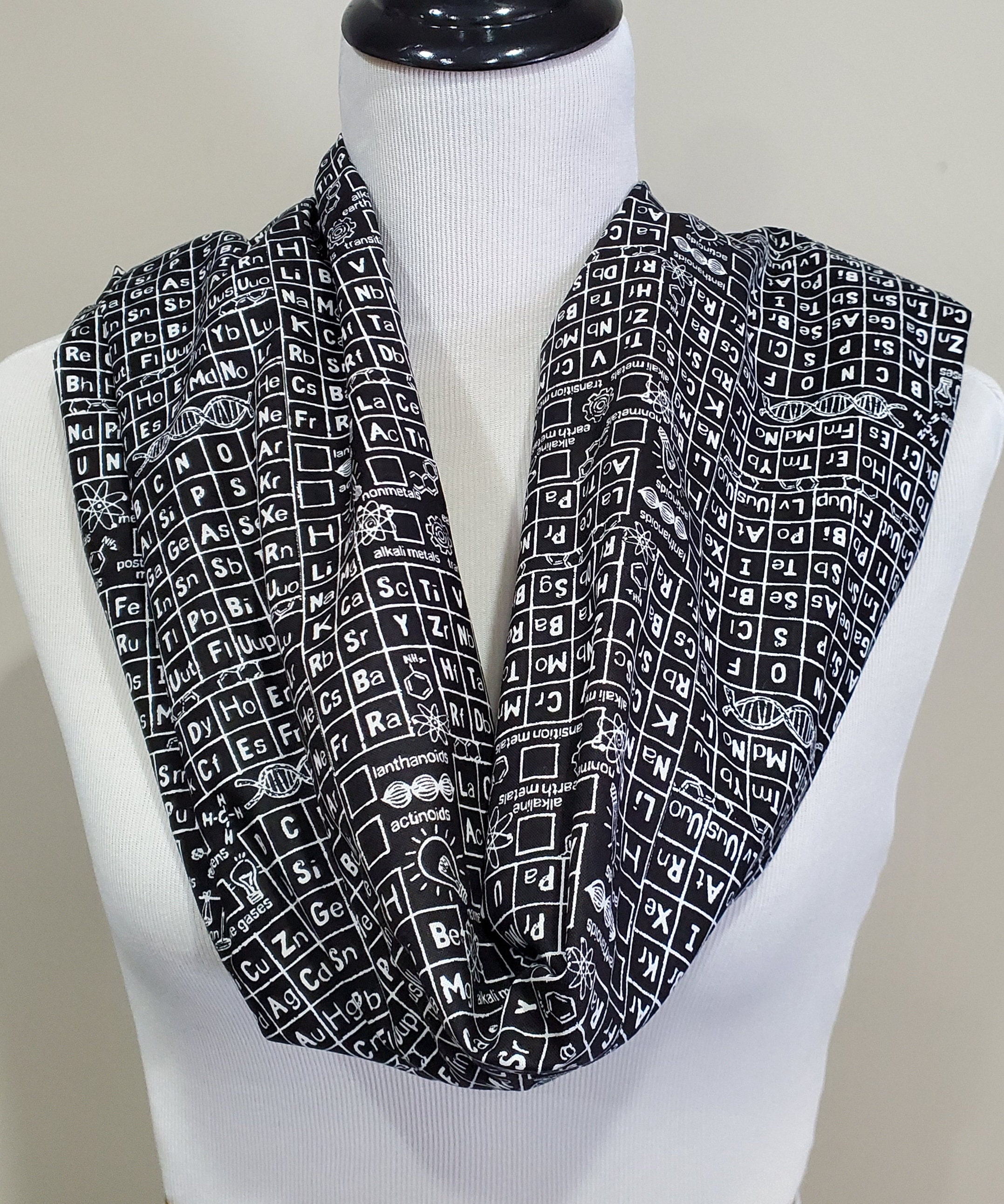 Periodic Table Infinity Scarf | Etsy