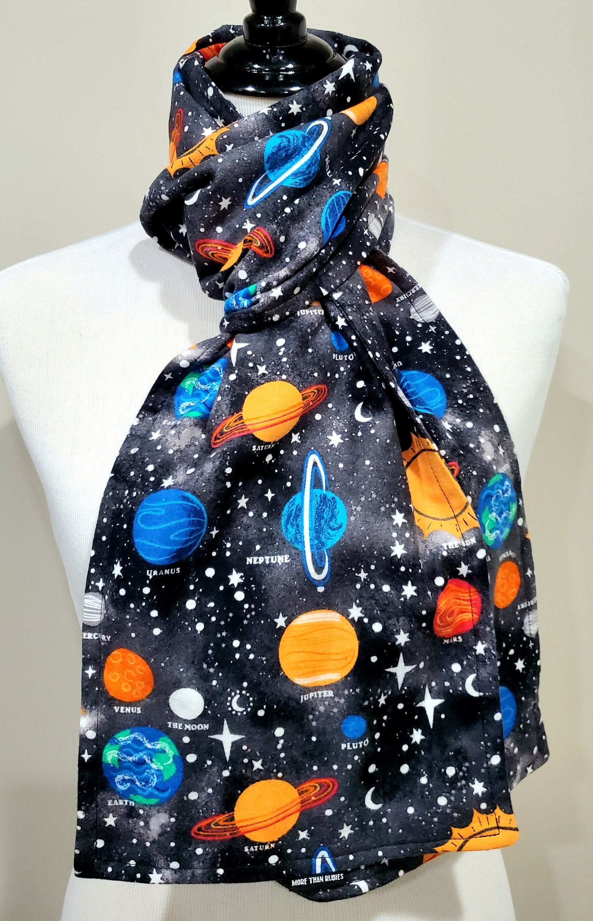 Solar System/planets Flannel Scarf | Etsy