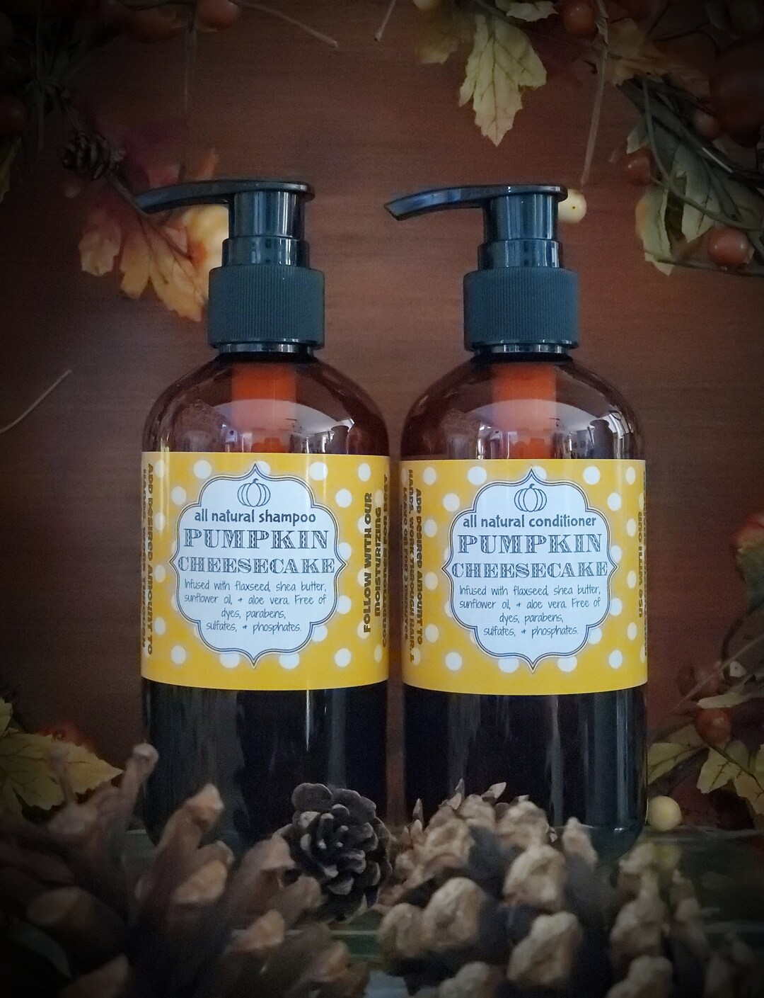 Pumpkin Cheesecake Toxin Free Shampoo, Conditioner, or Body Wash 8oz or ...