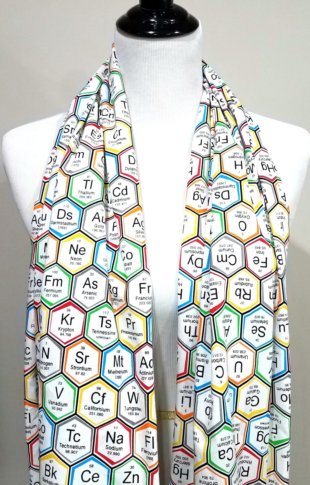 Hexagonal Periodic Table Infinity Scarf - Etsy