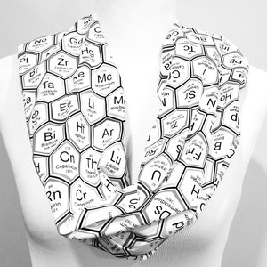 Periodic Table Infinity Scarf - BW - Etsy
