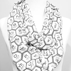 Periodic Table Infinity Scarf - BW - Etsy