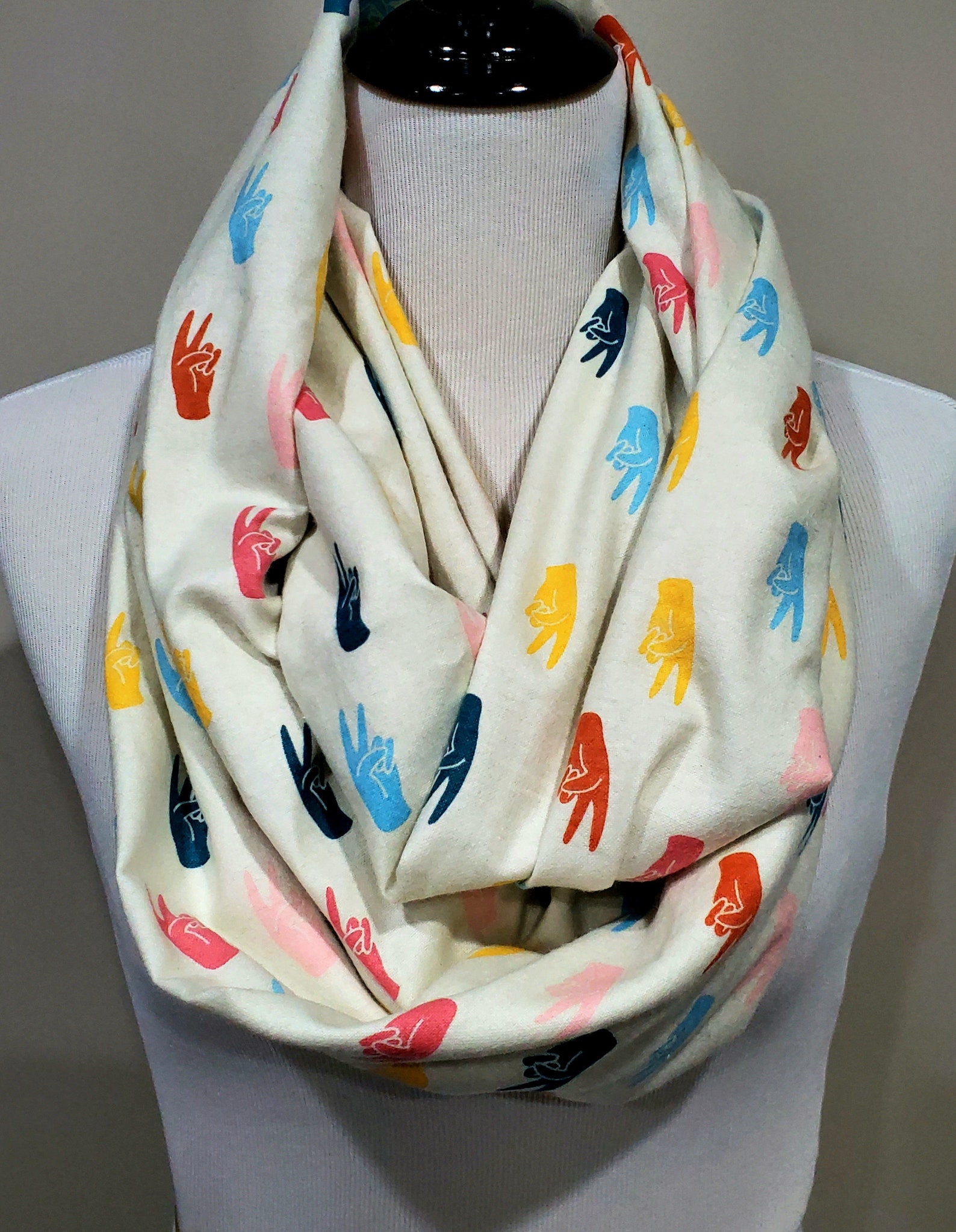 Peace Sign Infinity Scarf - Etsy