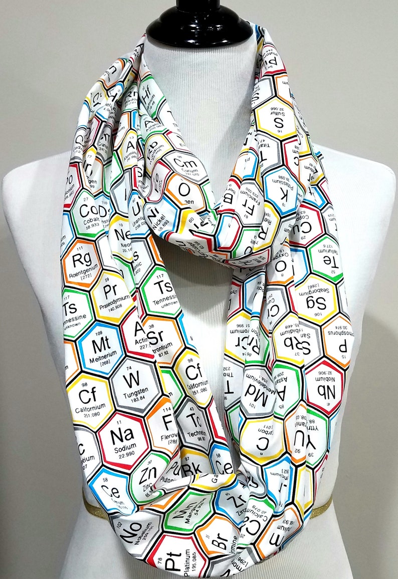 Hexagonal Periodic Table Infinity Scarf - Etsy