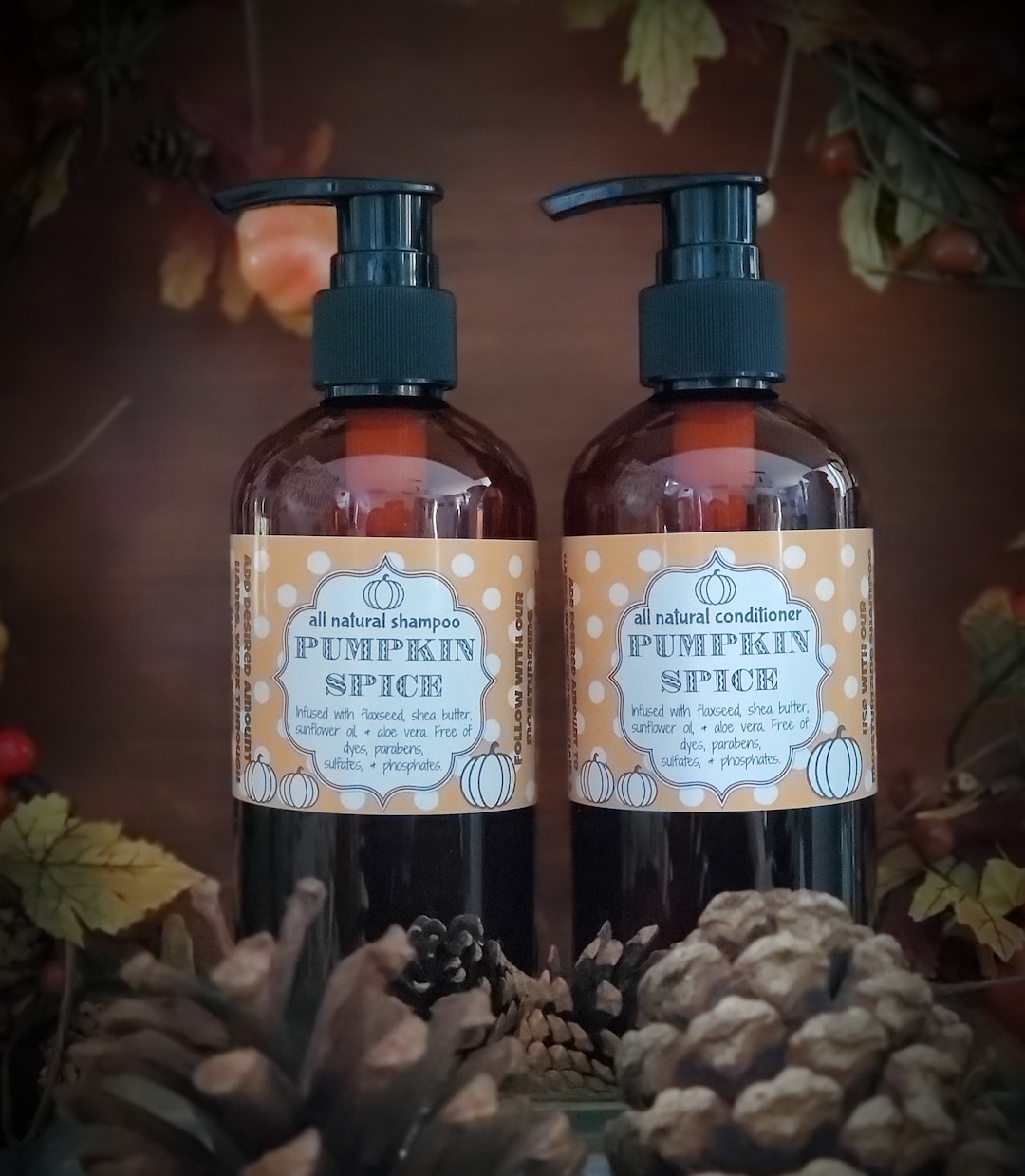 Caramel Pumpkin Toxin Free Shampoo, Conditioner, or Body Wash 8oz or ...