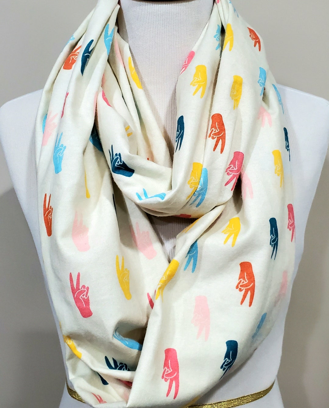 Peace Sign Infinity Scarf - Etsy