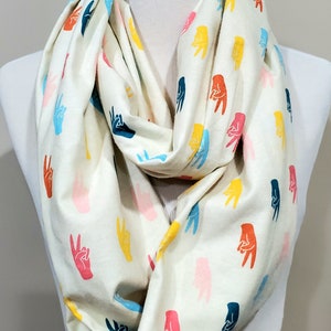 Peace Sign Infinity Scarf - Etsy