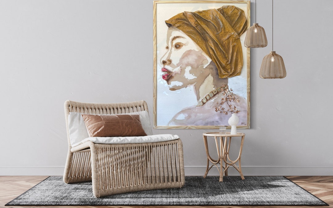 Textured 3D Original Portrait Painting Wall Art - Etsy