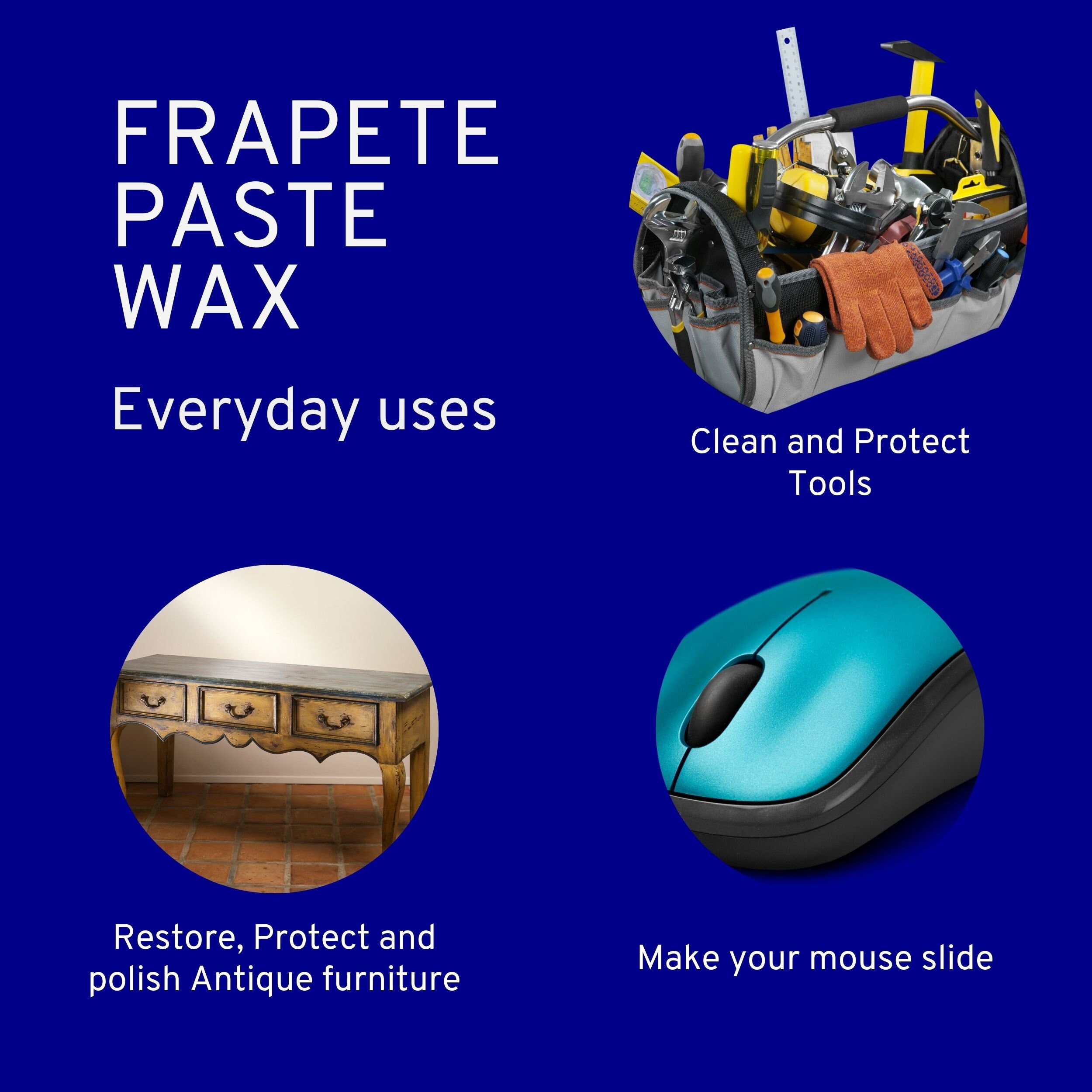 Frapete Slide & Protect Paste Wax Restorers Wax Woodworking Wax Protect ...