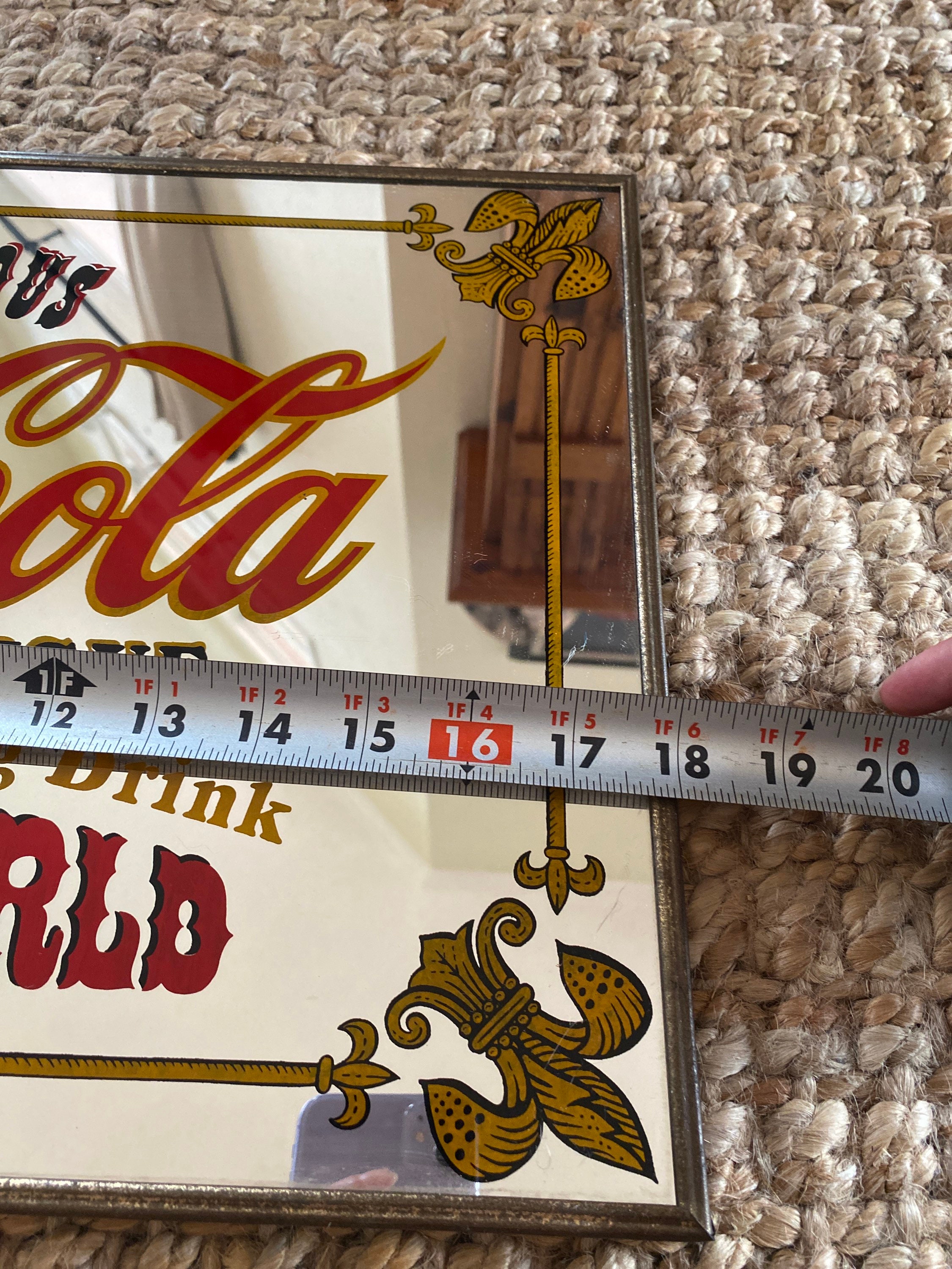Vintage Coca-cola Advertising Mirror Man Cave Bar Decor - Etsy