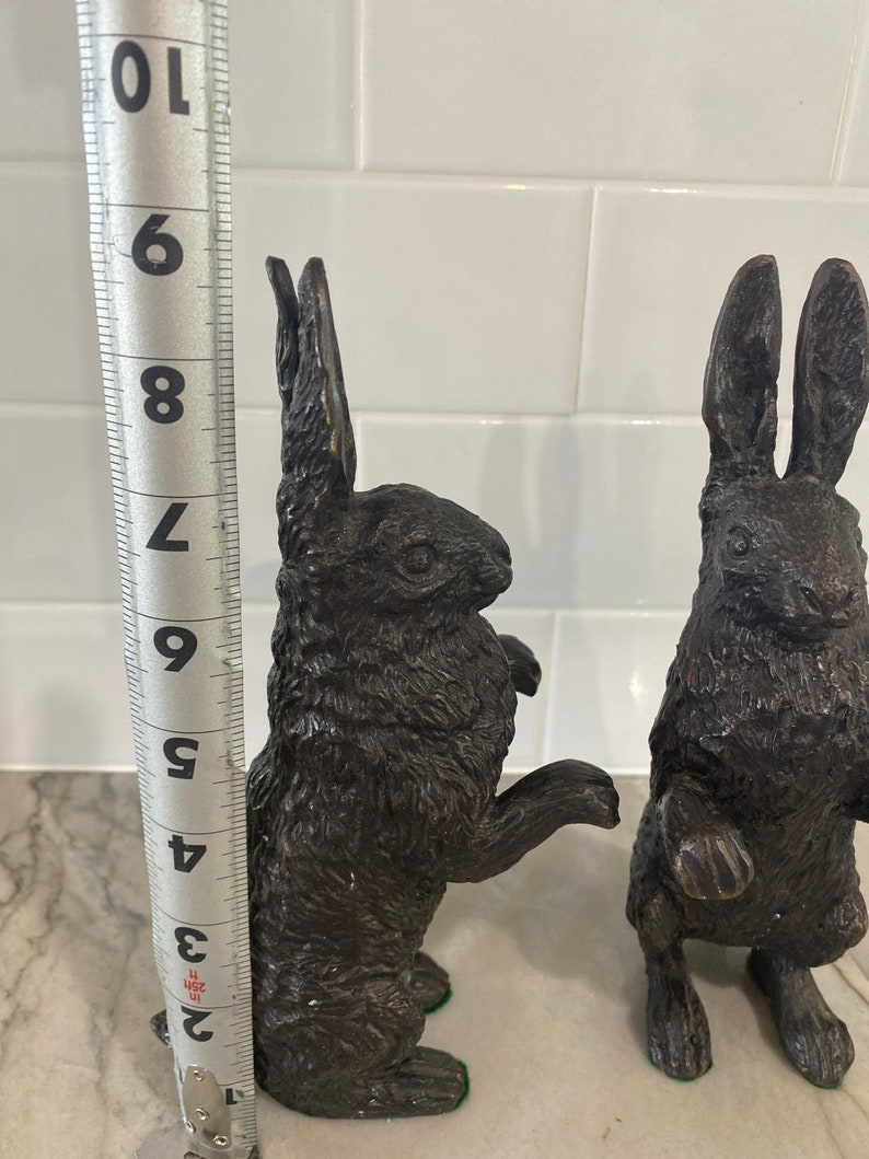 19th Century Bronze Rabbit Sculptures - Etsy