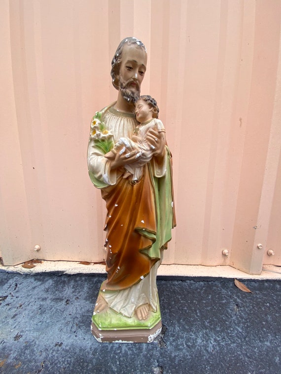Vintage Saint Joseph Statue - Etsy