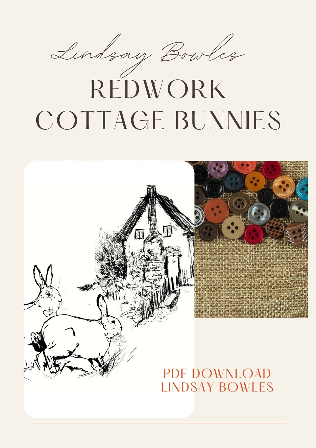 PDF Redwork Pattern - Etsy