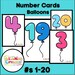 Balloon Number Flashcards, Learn Numbers Preschool and Kindergarten - Etsy
