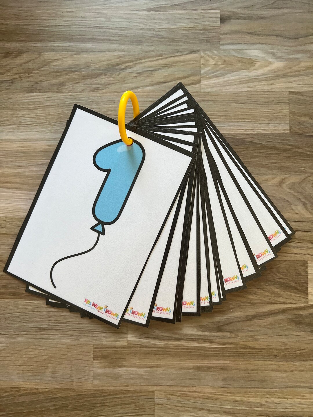 Balloon Number Flashcards, Learn Numbers Preschools and Kindergarten - Etsy