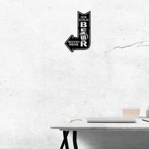 Ice Cold Beer Metal Sign, Metal Wall Art, Christmas Gifts, Man Cave ...