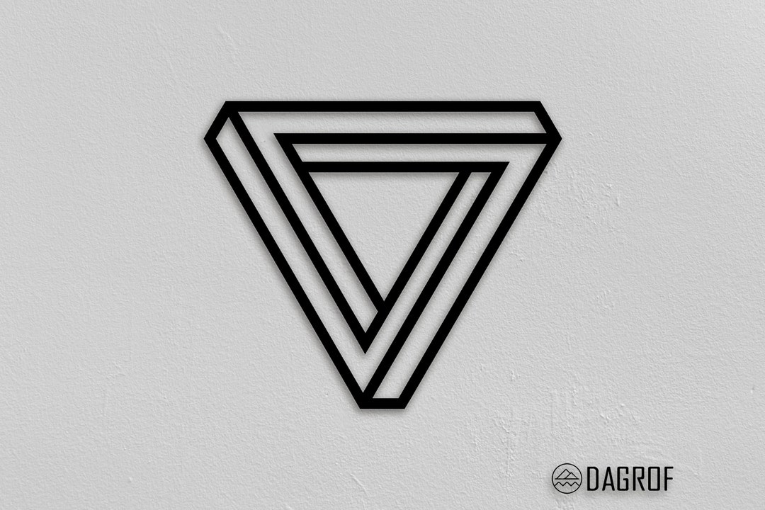 Triangle Geometric Design Metal Wall Art, Christmas Gifts, Metallic ...