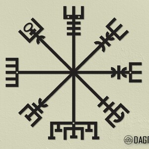 Vegvisir - Viking Compass Metal Wall Art - Christmas Gifts - Vegvisir ...