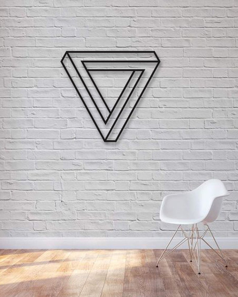 Triangle Geometric Design Metal Wall Art Christmas Gifts - Etsy