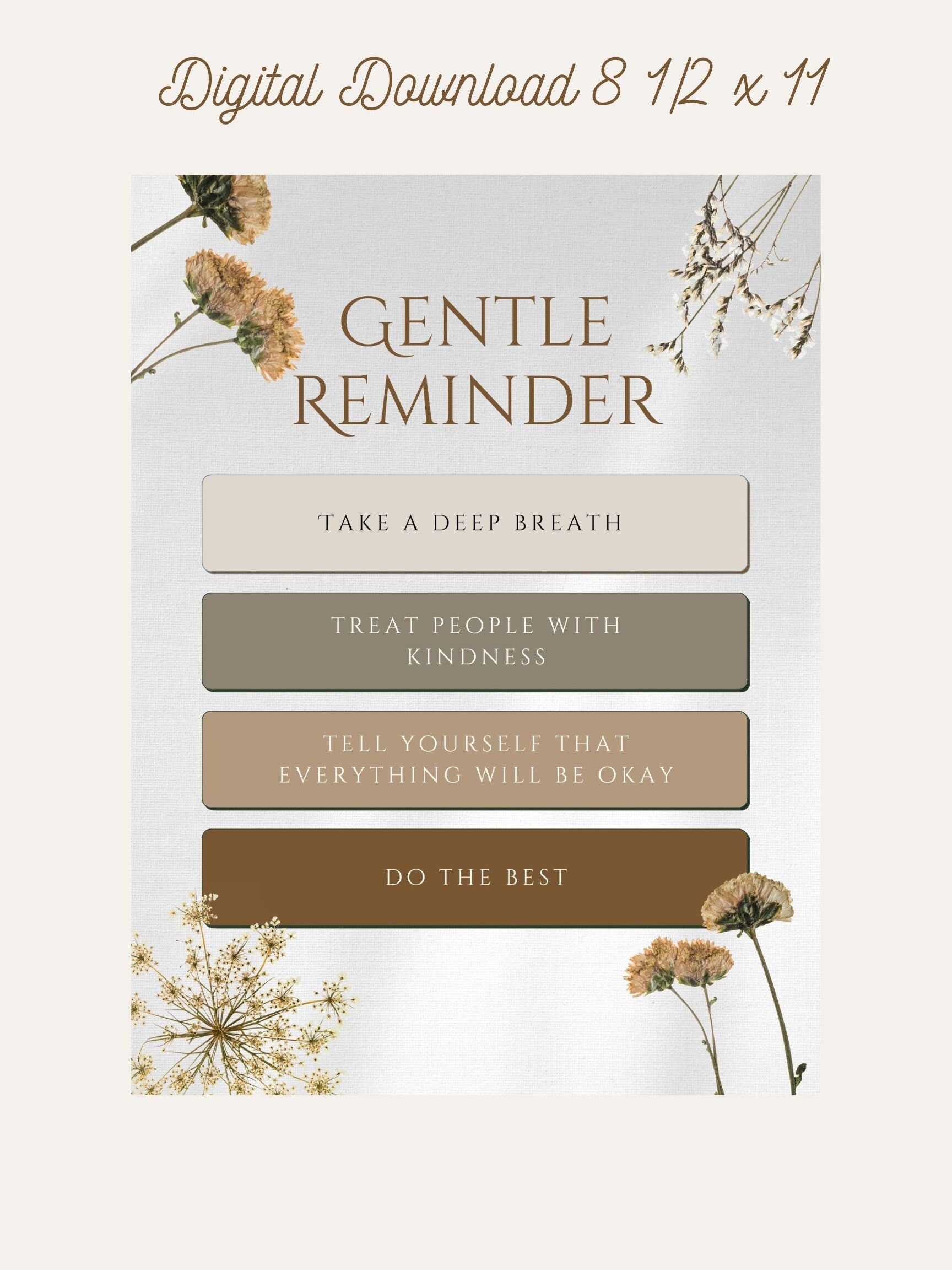 Take Care of Yourself Gentle Reminder - Self Care, Emotional Health ...