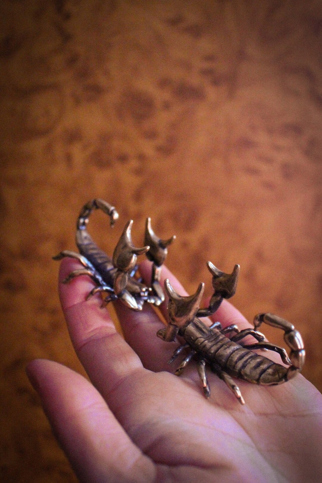 Antique Brass Scorpion Figurine Life Size Insects Specimen Bugs ...