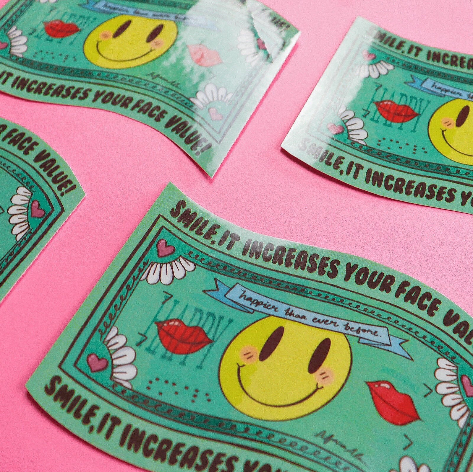 Smile : It Increases Your Face Value Money Sticker - Etsy