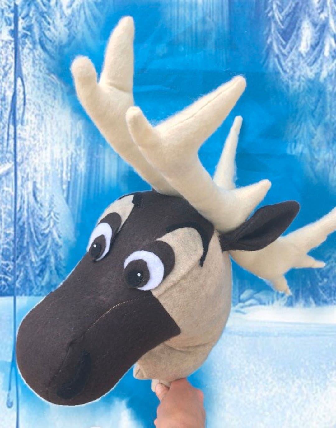 Frozen Elsa Sven Reindeer Ride on Stick Horse Head - Etsy