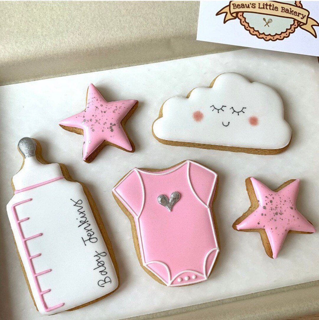 New Baby Gift Biscuit Cookie Gift Present Letterbox Personalised - Etsy UK