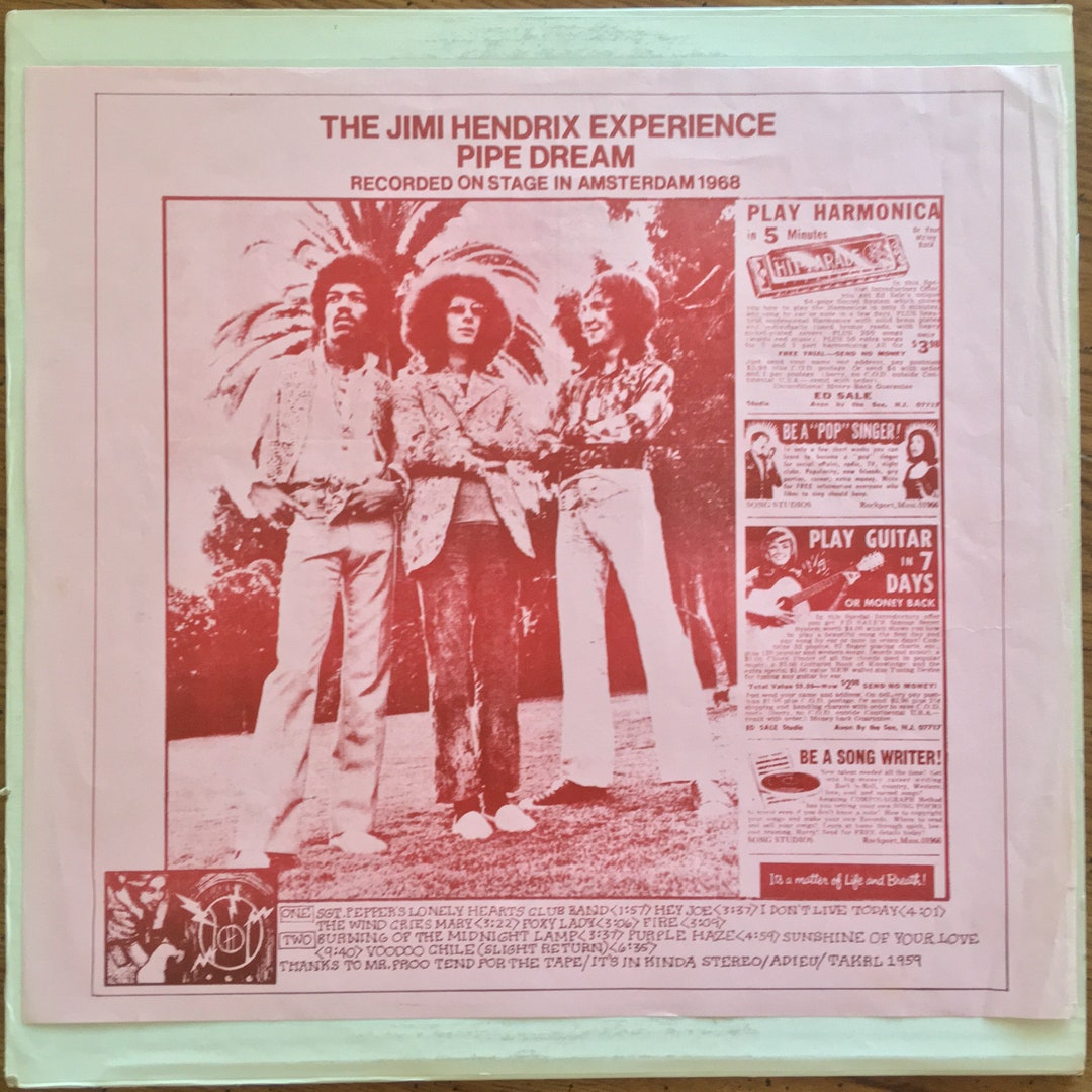 Jimi Hendrix PIPE DREAM Vinyl Stockholm 1967 1969 Unofficial Roio Boot ...